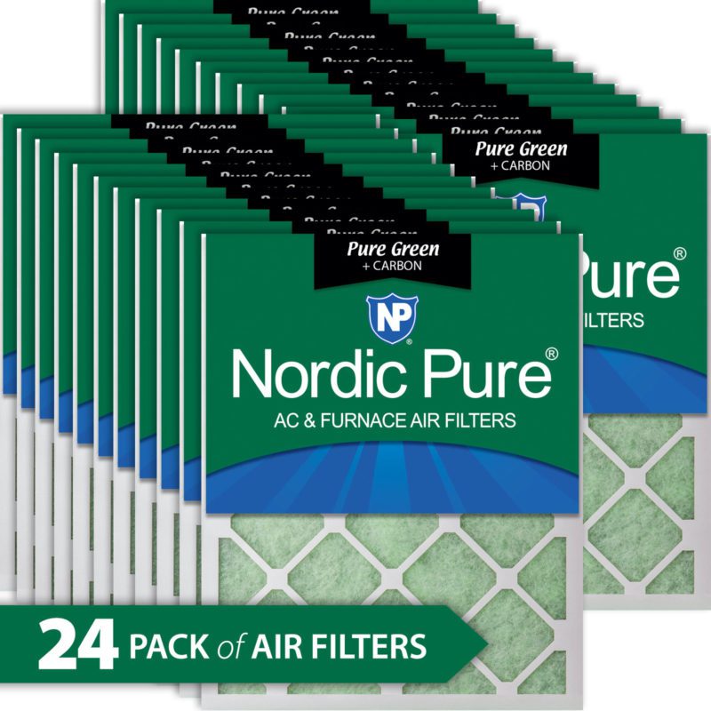 Home Furnace Air Filter 8x20x1 Pure Green + Carbon HVAC AC Replacement