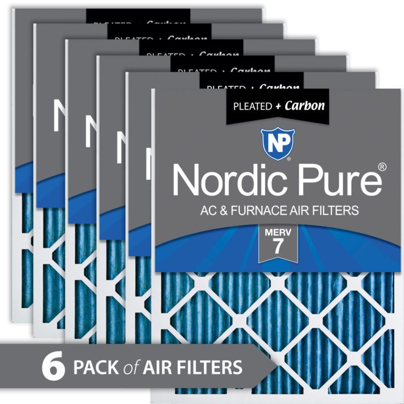 Home Furnace Air Filter 8x24x1 MERV 7 + Carbon HVAC AC Replacement