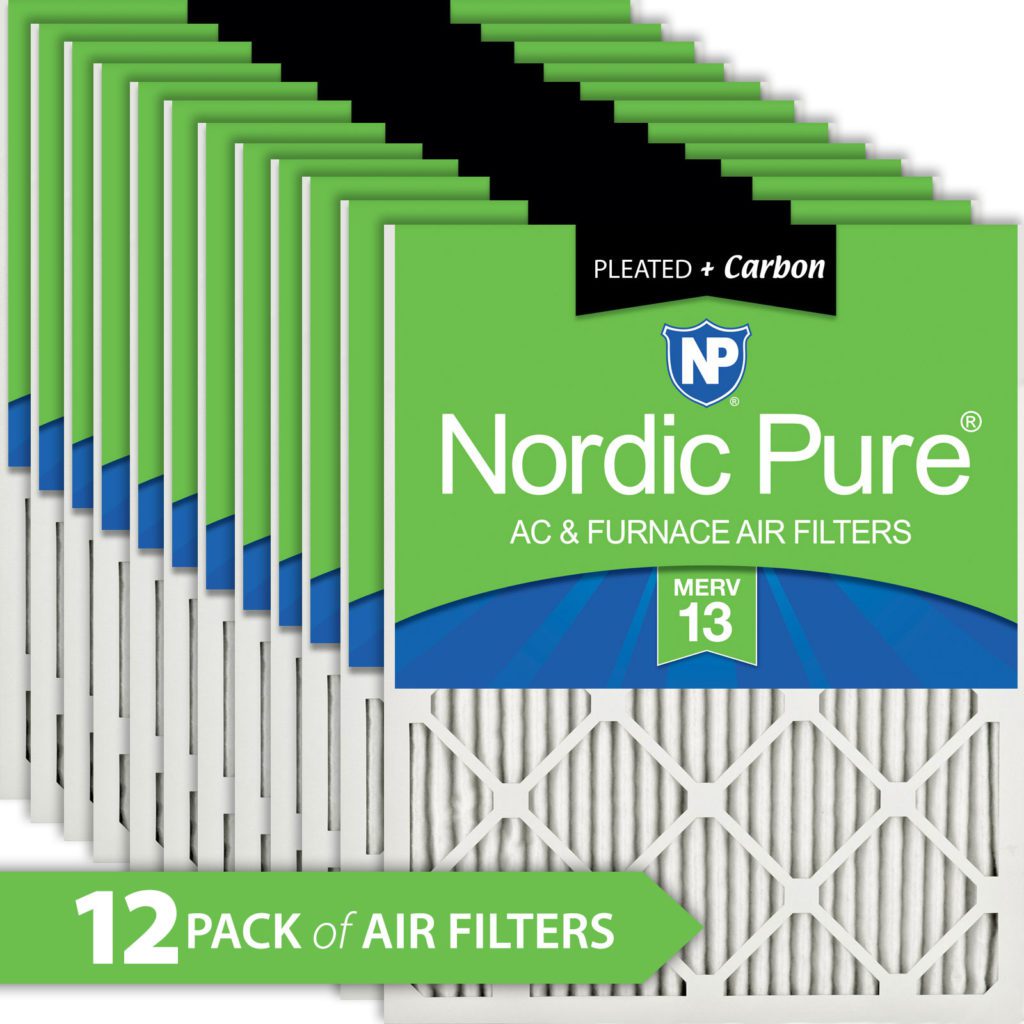 Home Furnace Air Filter 19x21x1 MERV 13 + Carbon HVAC AC Replacement