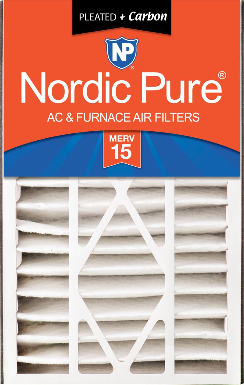Home Furnace Air Filter 16x25x5 AB MERV 15 + Carbon HVAC AC Replacement